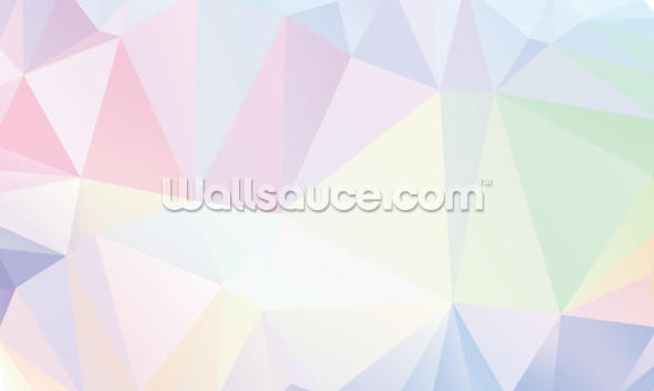 Polygon Pastel Wallpaper Mural | Wallsauce UK