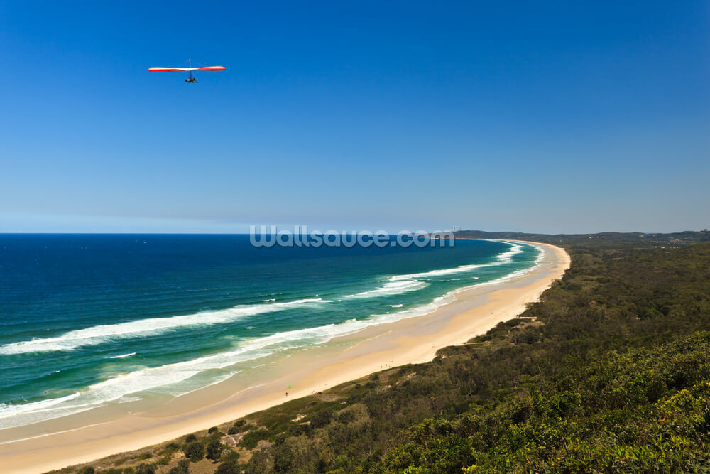 Hang Glider Over Byron Bay Wallpaper Mural | Wallsauce NZ