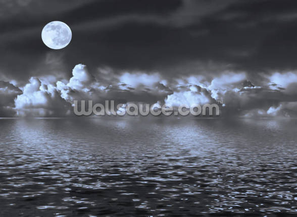 Moon Seascape Wallpaper | Wallsauce UK