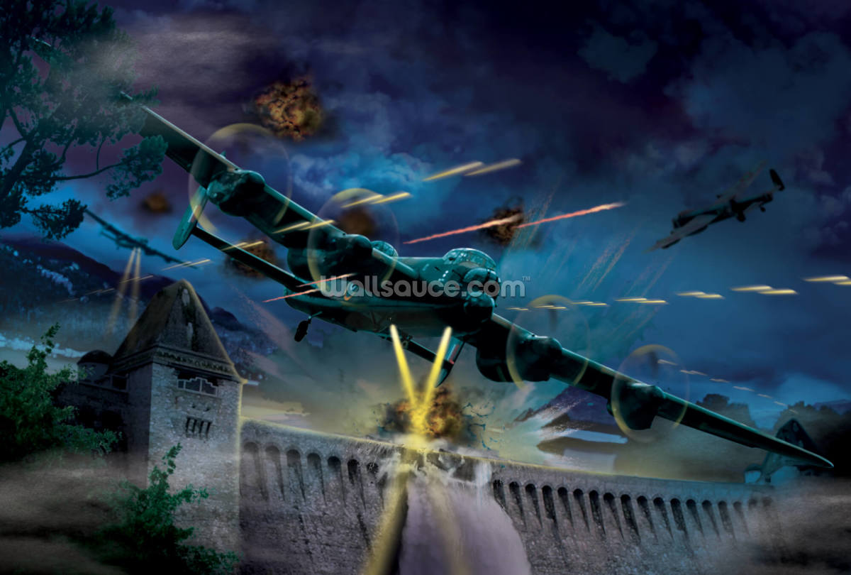Dambusters Wall Mural by Nigel Chilvers | Wallsauce NZ
