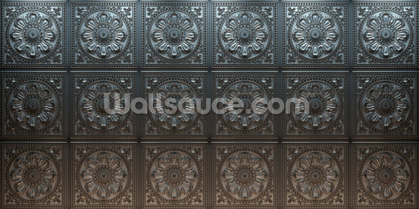 Vintage Tin Pattern Mural | Wallsauce UK
