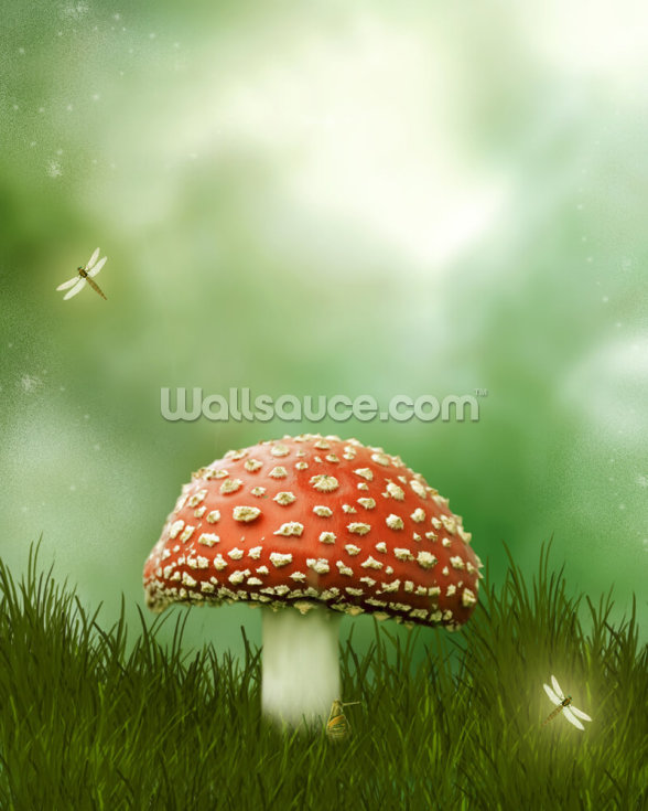 Magic Toadstool Wallpaper | Wallsauce US