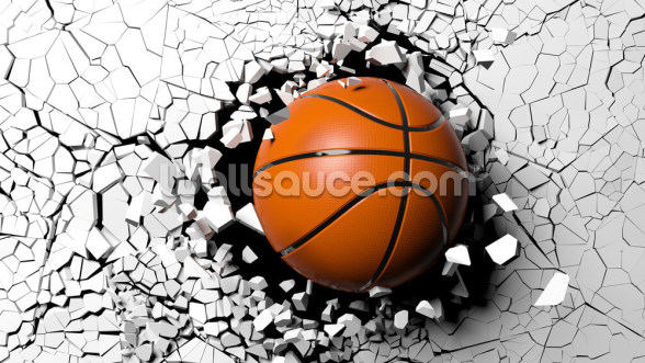Basketball Explosion Mural | Wallsauce UK