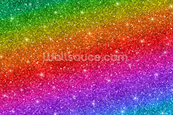 Slanted Rainbow Wall Mural | Wallsauce UK