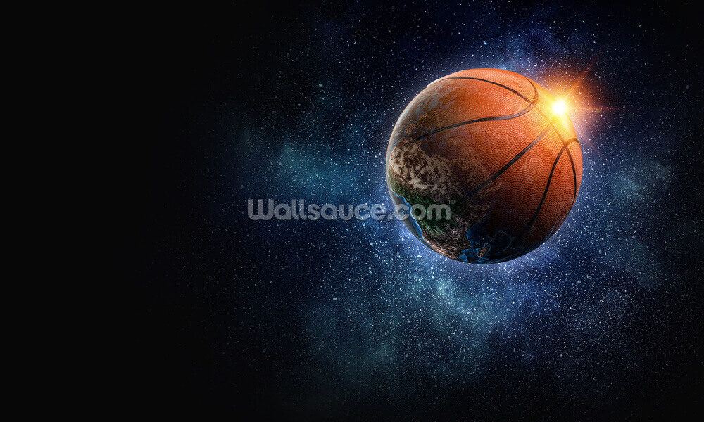 Basketball World Wallpaper Mural | Wallsauce UK