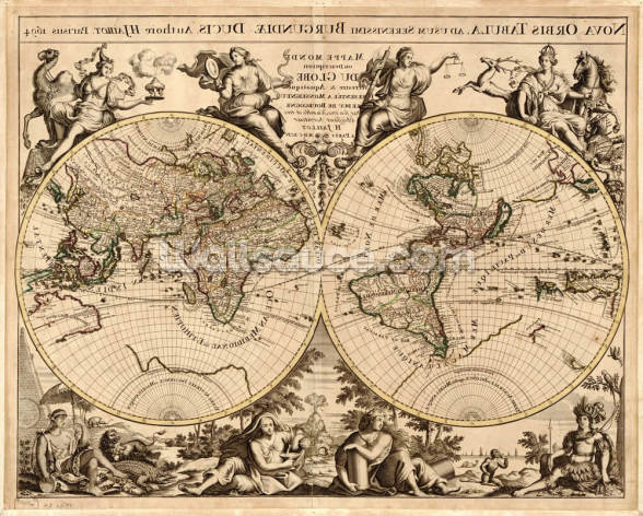High-Quality Antique Map Wallpaper | Wallsauce UK