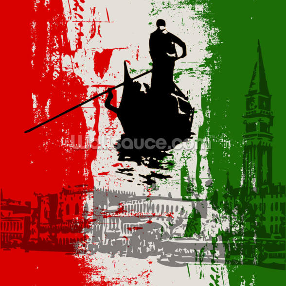 Italian Flag Abstract Wallpaper Mural | Wallsauce US
