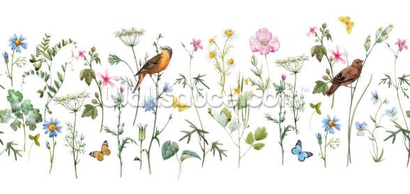 Meadow Life Wall Mural | Wallsauce AU