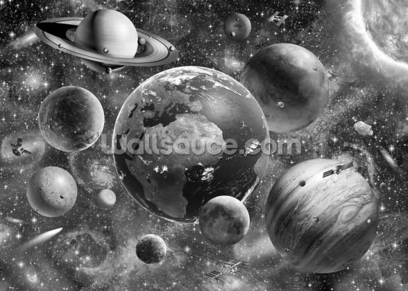 The Solar System Wall Mural | Wallsauce US