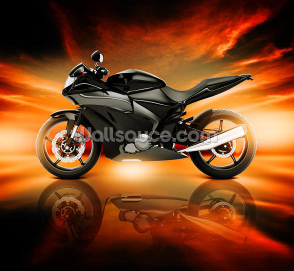 Motorcycle Skyline Horizon Wallpaper | Wallsauce US