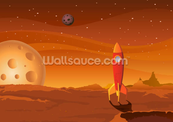 Rocket on Alien Planet Wallpaper | Wallsauce US
