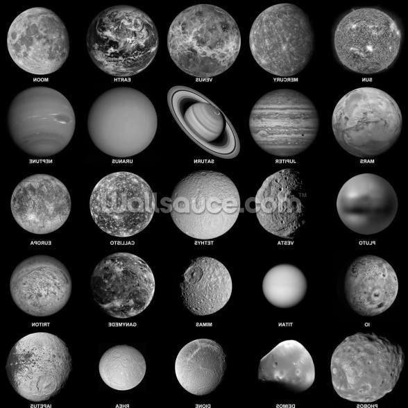 The Solar System Wallpaper | Wallsauce UK