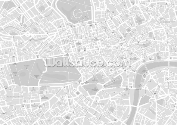Detailed Map of London Wall Mural | Wallsauce UK