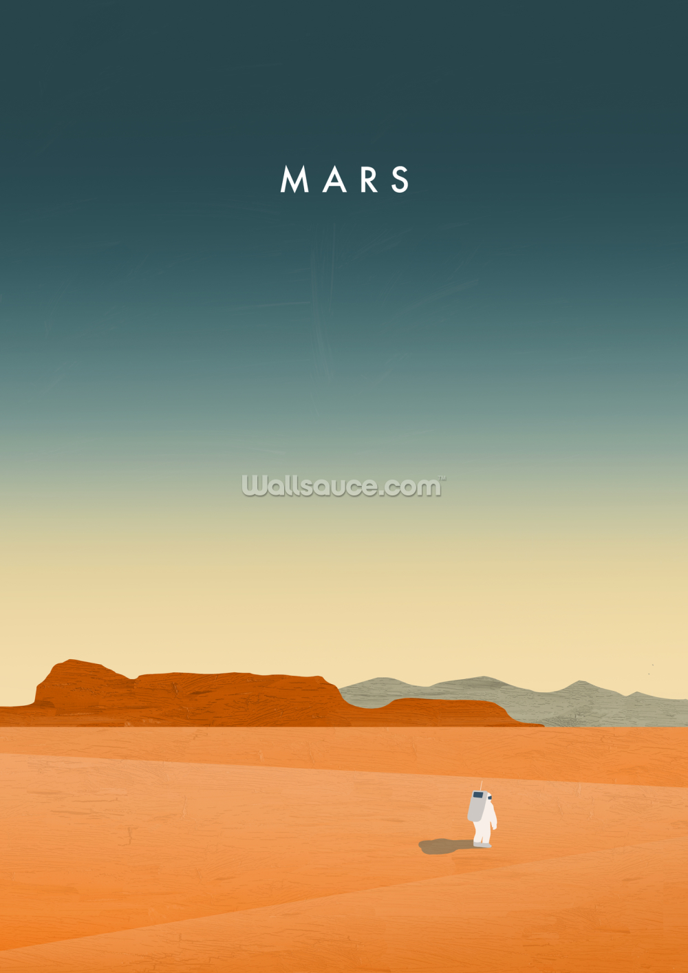 Mars Art Poster by Katinka | Wallsauce UK