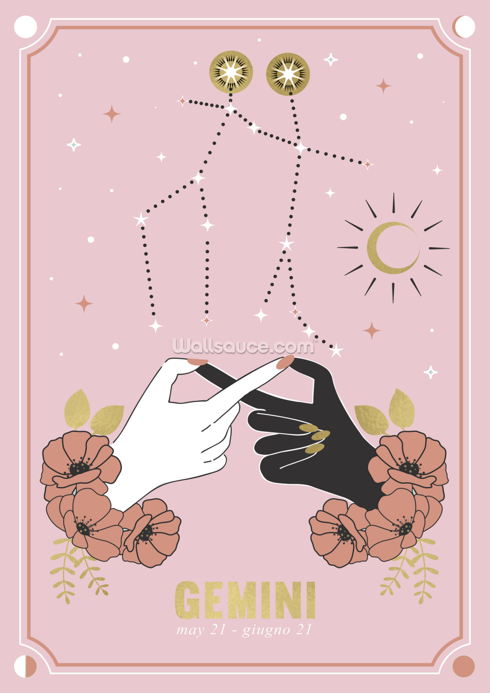 Gemini Print by Emanuela Carratoni | Wallsauce UK