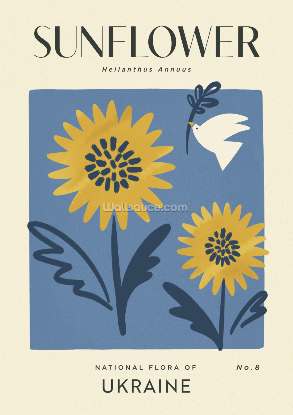No8 Ukraine Sunflower Prints & Poster | Wallsauce UK