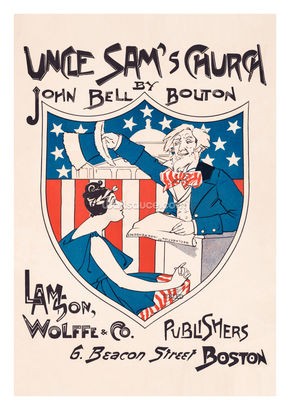 Uncle Sams Church 1895 Prints & Poster | Wallsauce UK