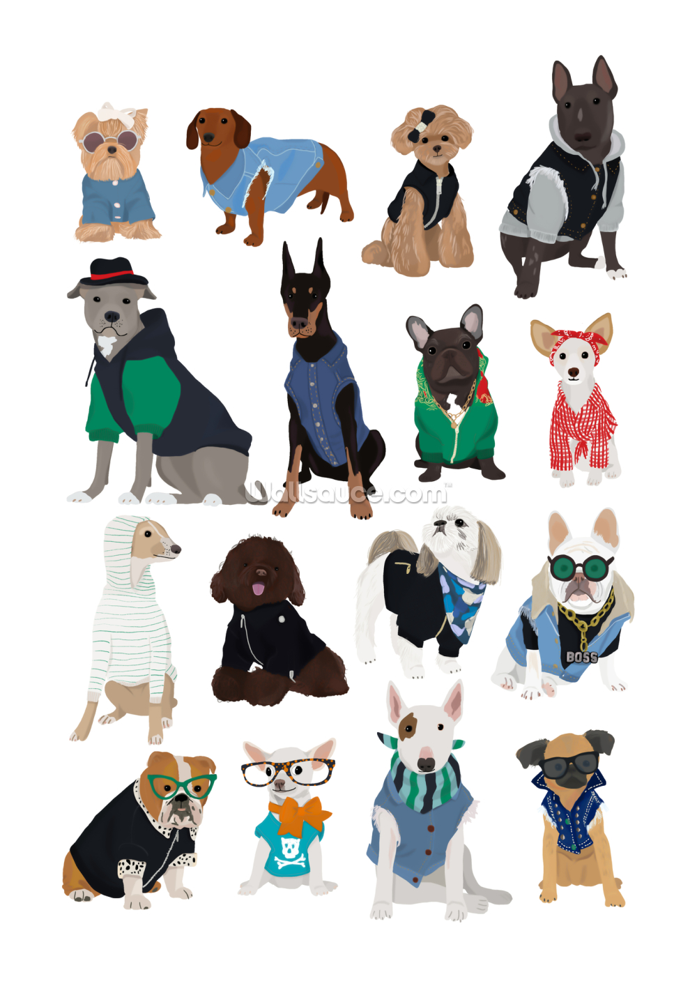 Cool Dogs Prints & Poster | Wallsauce UK
