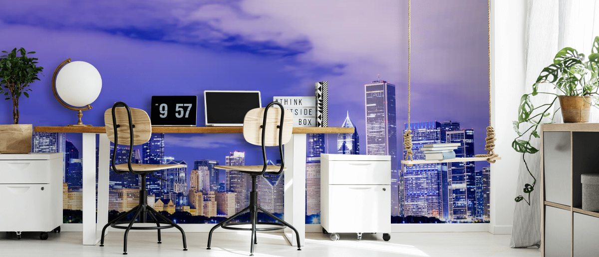 Chicago Downtown Wallpaper Mural | Wallsauce CA