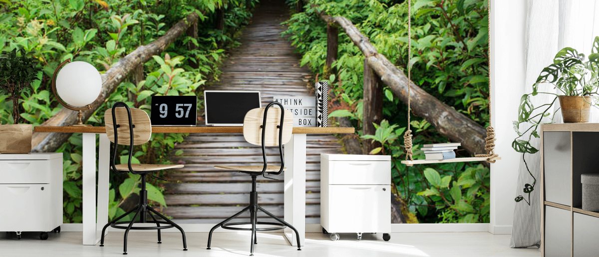 Evergreen Forest Walkway Wallpaper | Wallsauce CA