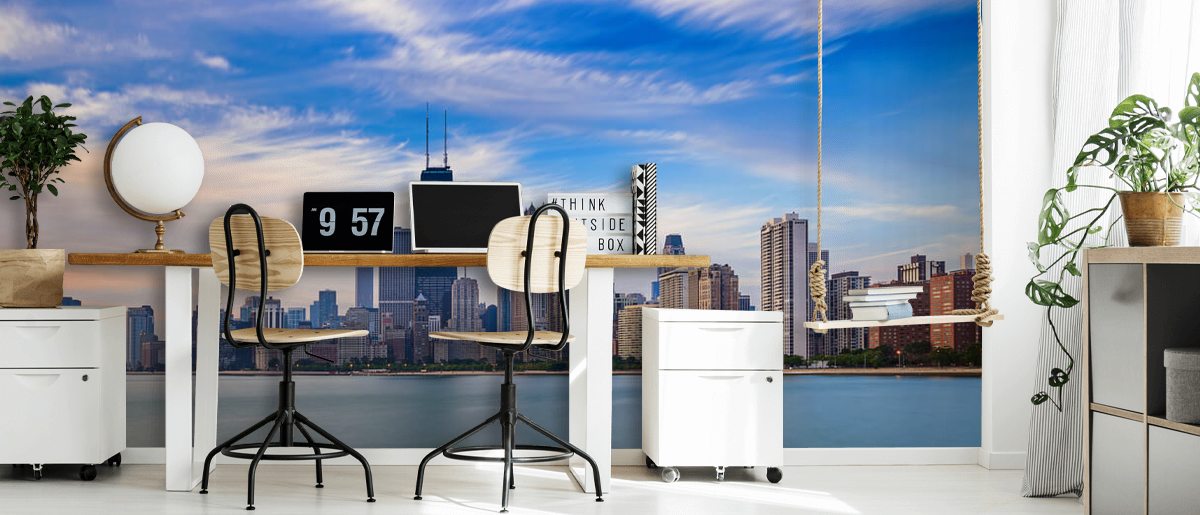 Chicago Skyline Wallpaper Mural | Wallsauce US