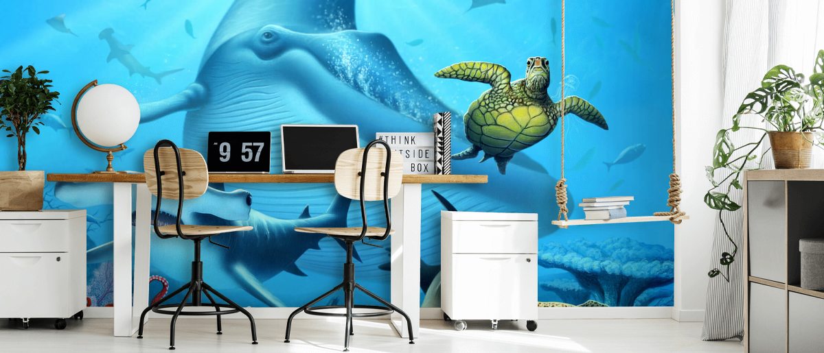 Ocean Life Wall Mural | Wallsauce US