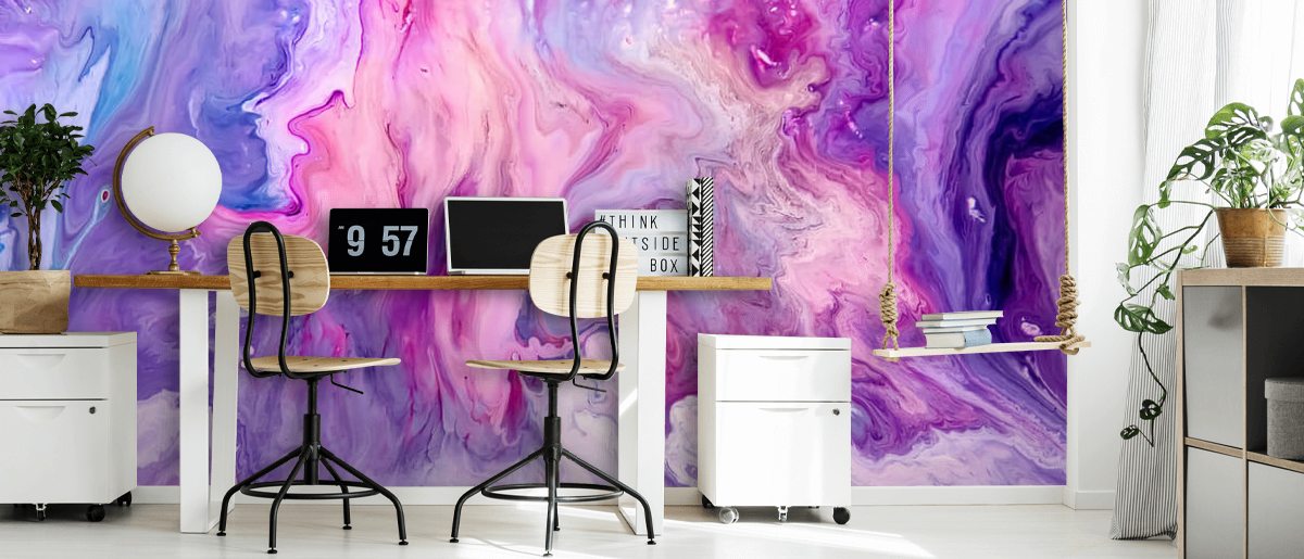 Purple Paint Marble Effect Wallpaper | Wallsauce CA