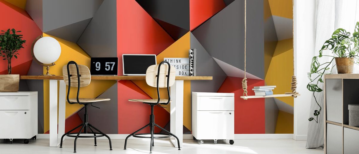 3D Pyramids Wallpaper Mural | Wallsauce UK