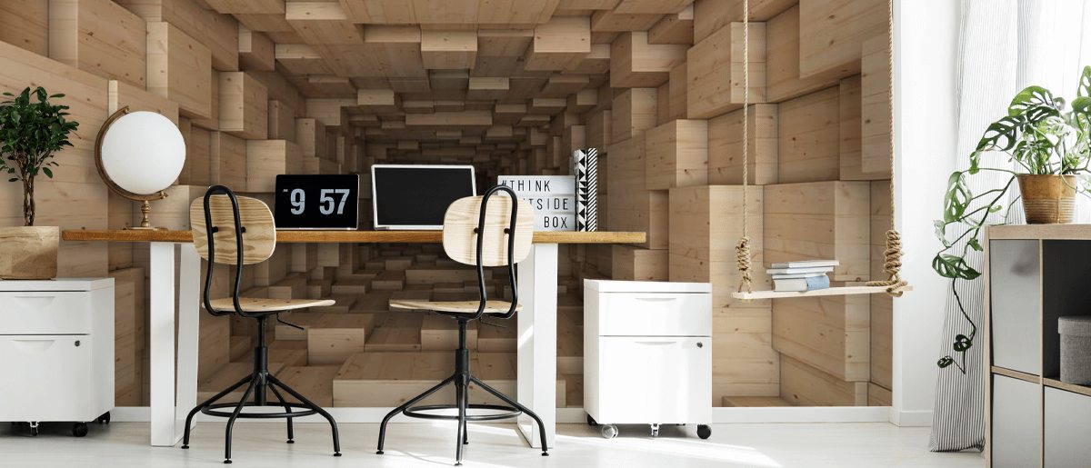 Dentro del mural de Jenga Wallpaper | Wallsauce ES