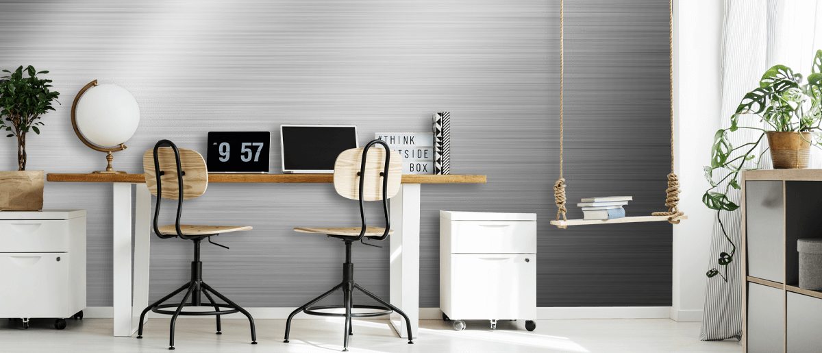 Brushed Steel Wall Mural Wallpaper | Wallsauce EU