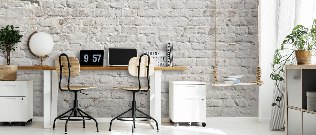 White Washed Wallpaper Mural | Wallsauce EU