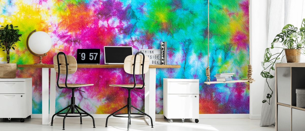 Rainbow Tie Dye Wallpaper | Wallsauce UK
