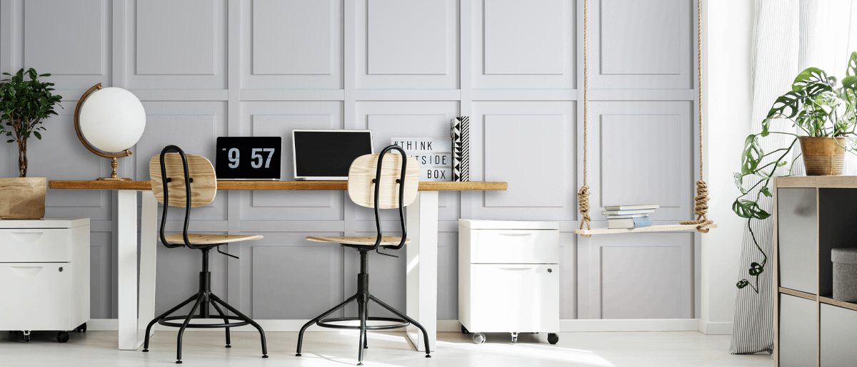 Off White Square Panels Wallpaper | Wallsauce NL