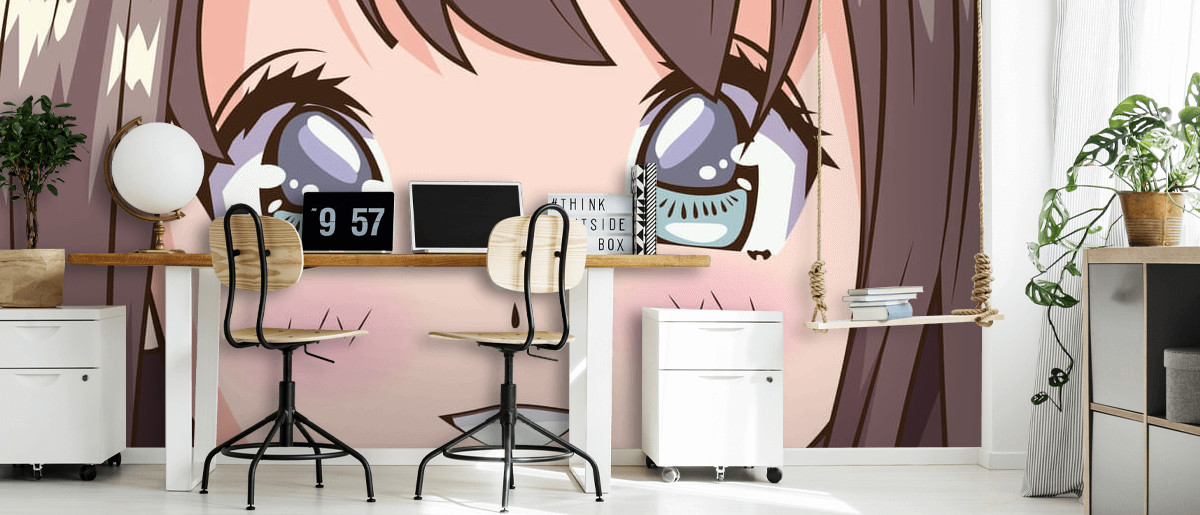 Kawaii Anime Face Wallpaper | Wallsauce DK