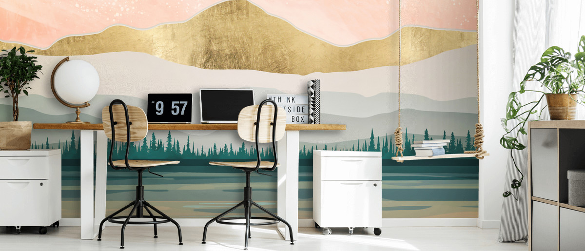 Spring Forest Lake Wallpaper | Wallsauce UK