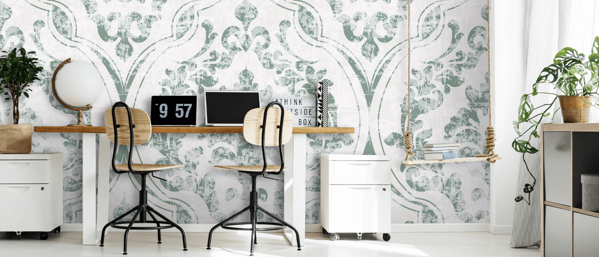 Sage Green Damask Wallpaper | Wallsauce DE