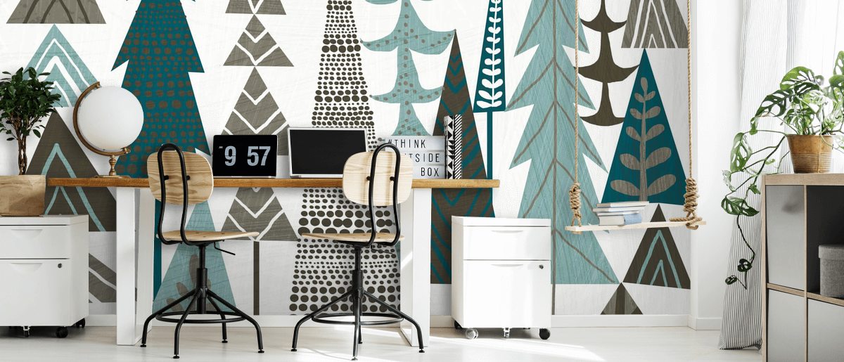 Forest Folklore Trees Wall Mural | Wallsauce UK