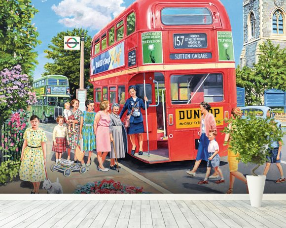 The Bus Conductress Wall Mural & The Bus Conductress Wallpaper ...