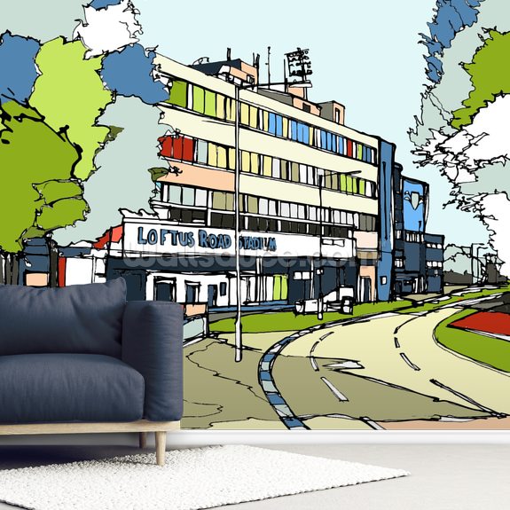 Loftus Road Wall Mural | Wallsauce EU