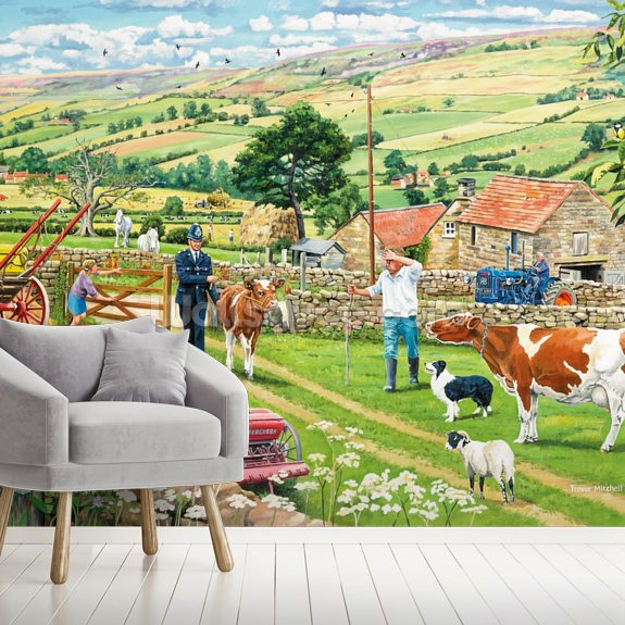 Returning A Stray Calf Wallpaper | Wallsauce UK