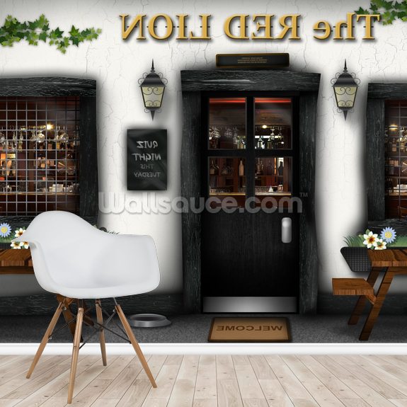 Village Pub Wall Mural | Wallsauce US