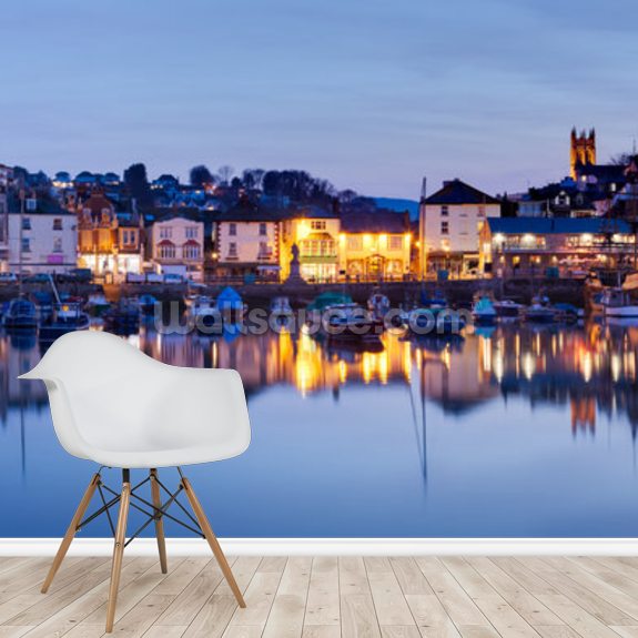 Brixham Devon Wall Mural | Wallsauce AU