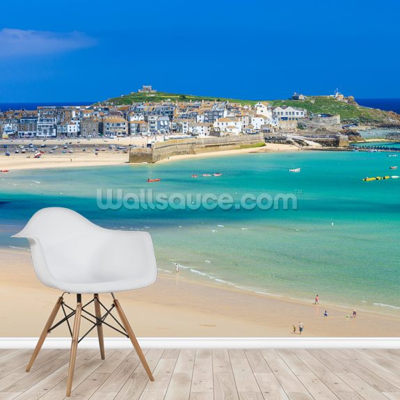 Muurschildering St Ives Beach | Wallsauce NL