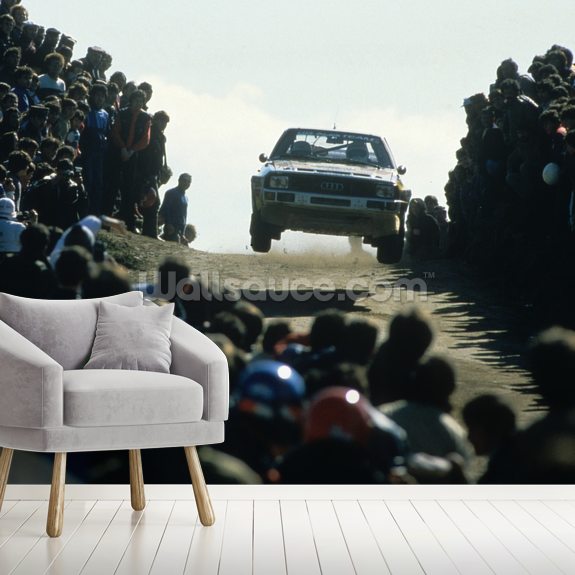 Group B Rally Car and Fans, Portugal 1985 Mural | Wallsauce UK