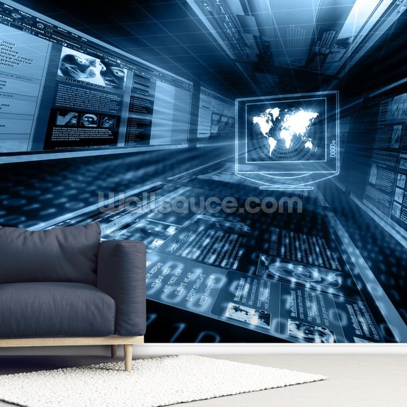 Internet Concept Wallpaper Mural | Wallsauce UK