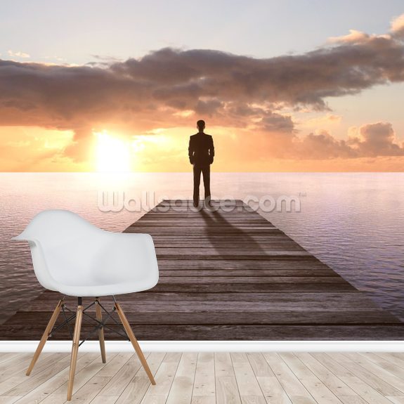 Reflective Moment Wallpaper Mural | Wallsauce US