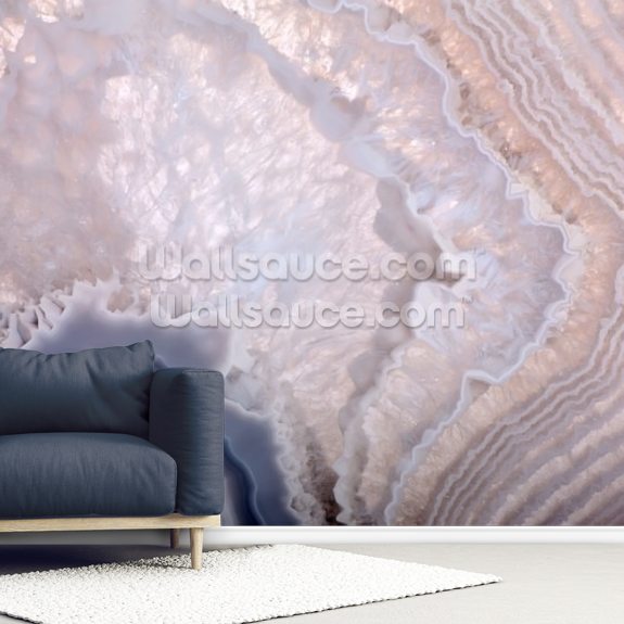 Pretty Lilac Geode Wall Mural | Wallsauce UK