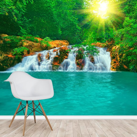 Rock Pool & Vattenfall Bakgrund | Wallsauce SE