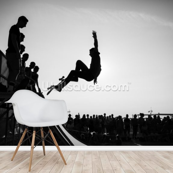 Skateboard - Jump Wall Mural | Wallsauce US