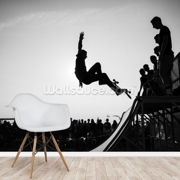 Skateboard - Jump Wall Mural | Wallsauce AU